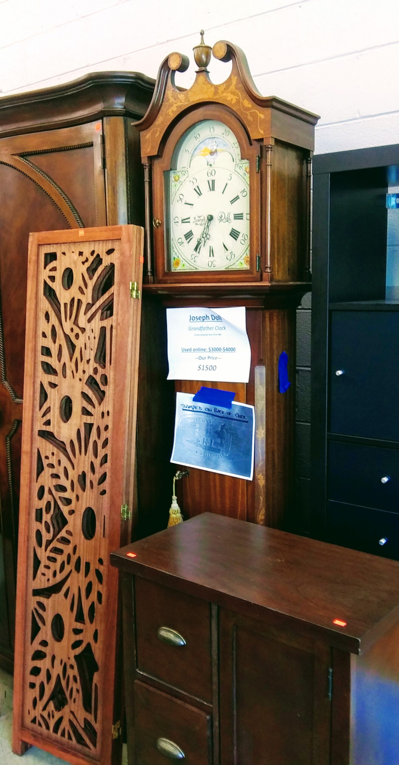 ReStore Treasure Trove - Joseph Doll Grandfather Clock Reproduction ...